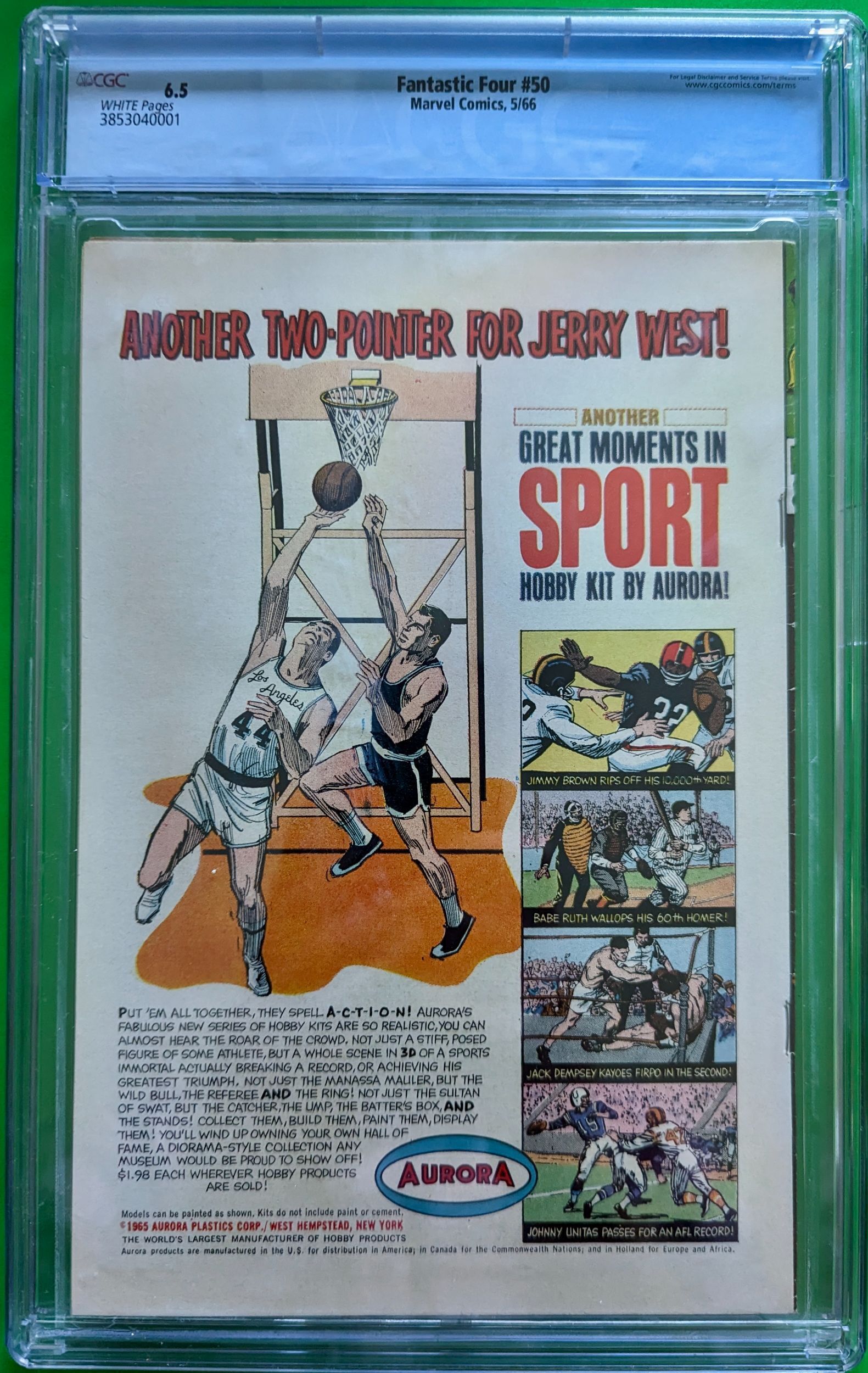 Fantastic Four (1961 1st Series) #50 - CGC 6.5 iConic Silver SurfeR ...