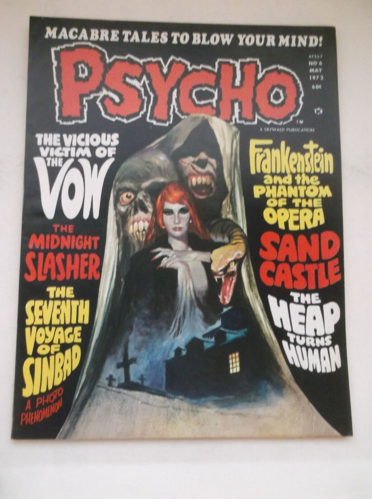 Skywald: Psycho #6, Frankenstein & the Phantom of the Opera, 1972, VF+ ...