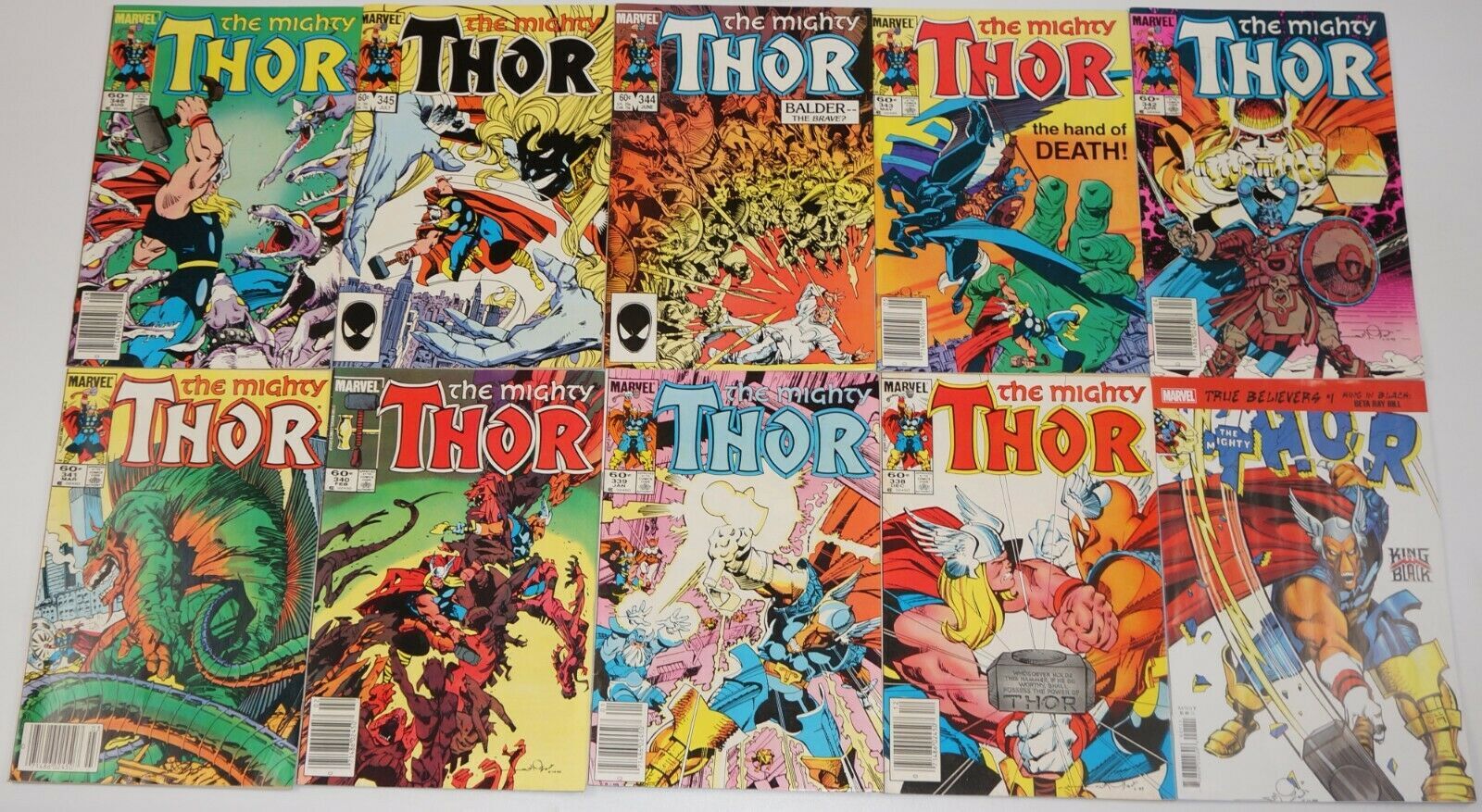 Thor #337-382 VF/NM complete run by Walter Simonson - Beta Ray Bill ...