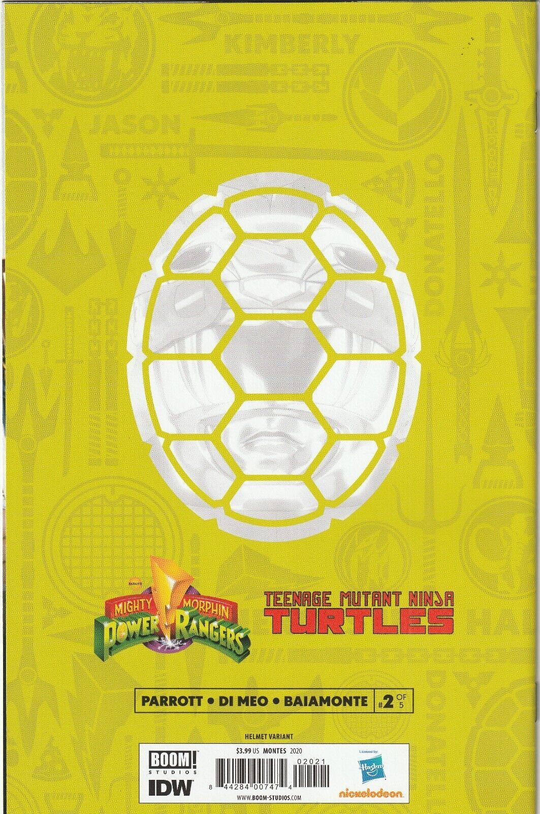 Power Rangers Teenage Mutant Ninja Turtles # 2 Helmet Variant B NM IDW ...
