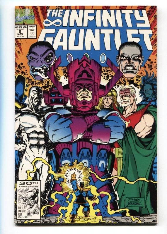 Infinity Gauntlet #5 comic-Thanos- Warlock- George Perez- Starlin ...