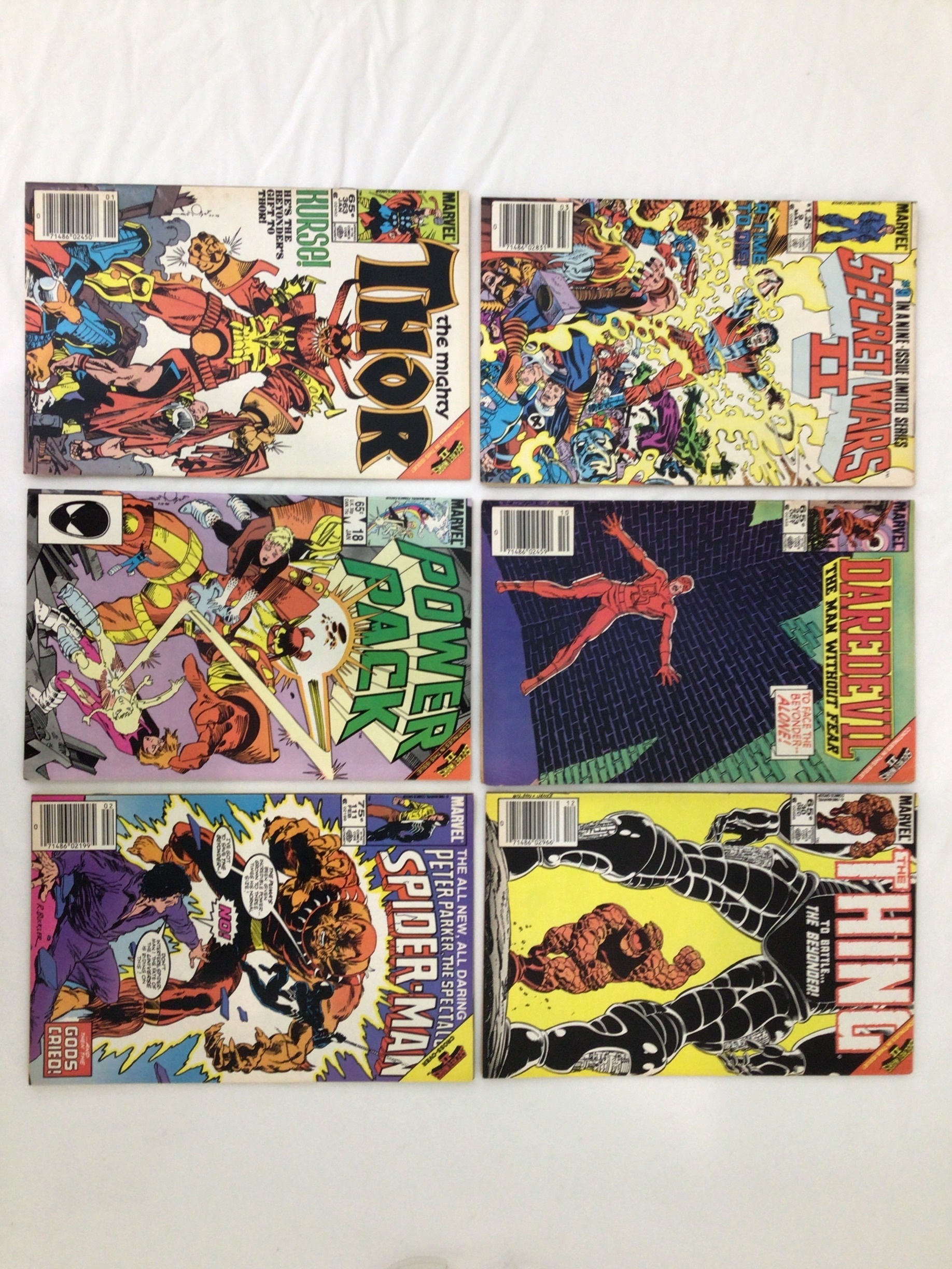 SECRET WARS II #1-9 nine issue limited series + 8 key CROSS-OVER comics ...