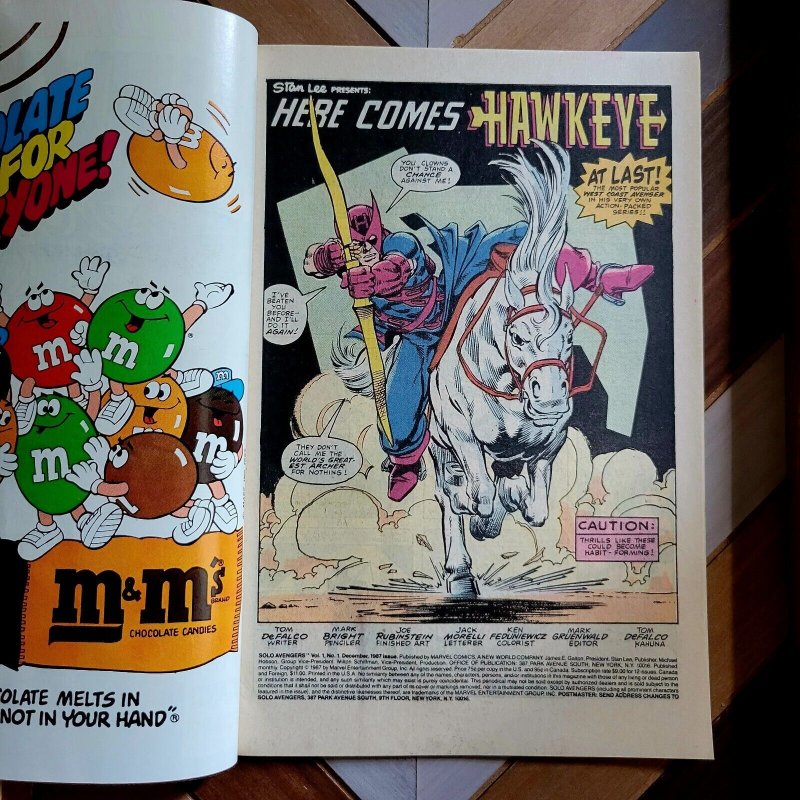 Solo Avengers: Hawkeye #1 & 2 (1987) Set of 2, Trick Shot Mockingbird ...