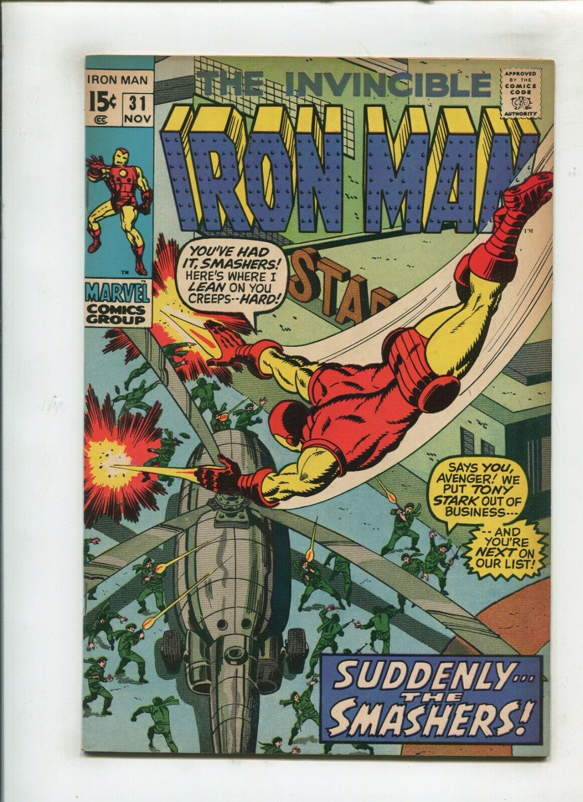 Iron MAN #31 (7.5/8.0) Suddenly the Smashers!! 1970 | Comic Books ...