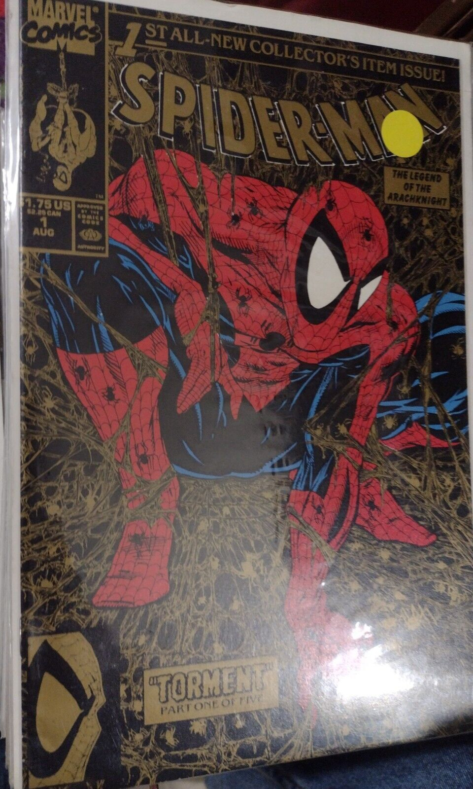 Spider-Man # 1 1991 Marvel KEY Gold Variant Rare Mcfarlane Torment PT 1 ...