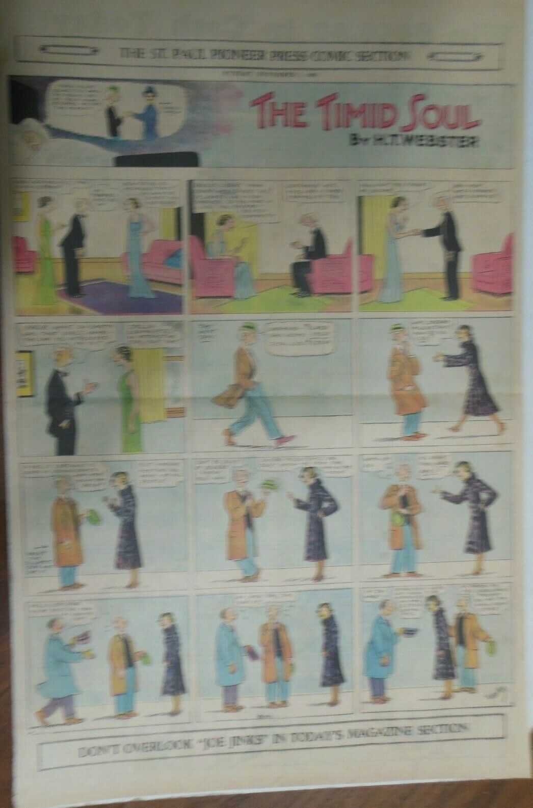 18 The Timid Soul Sunday Page by HT Webster from 1931 Large Full Size ...