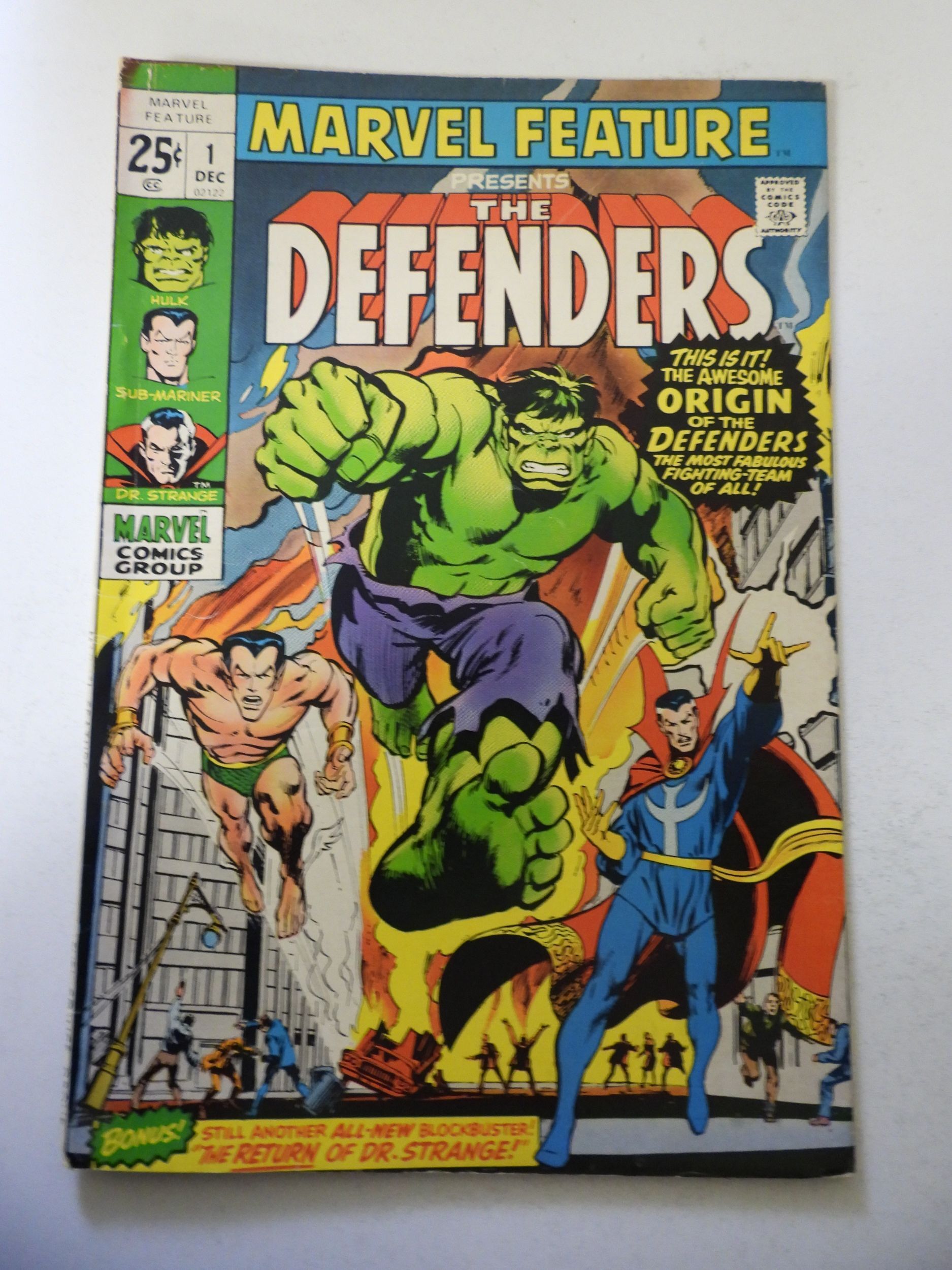 Marvel Feature #1 (1971) 1st App & Origin of the Defenders! FN ...