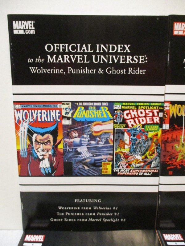 Wolverine Punisher Ghost Rider Official Index to the Marvel Universe #1 ...