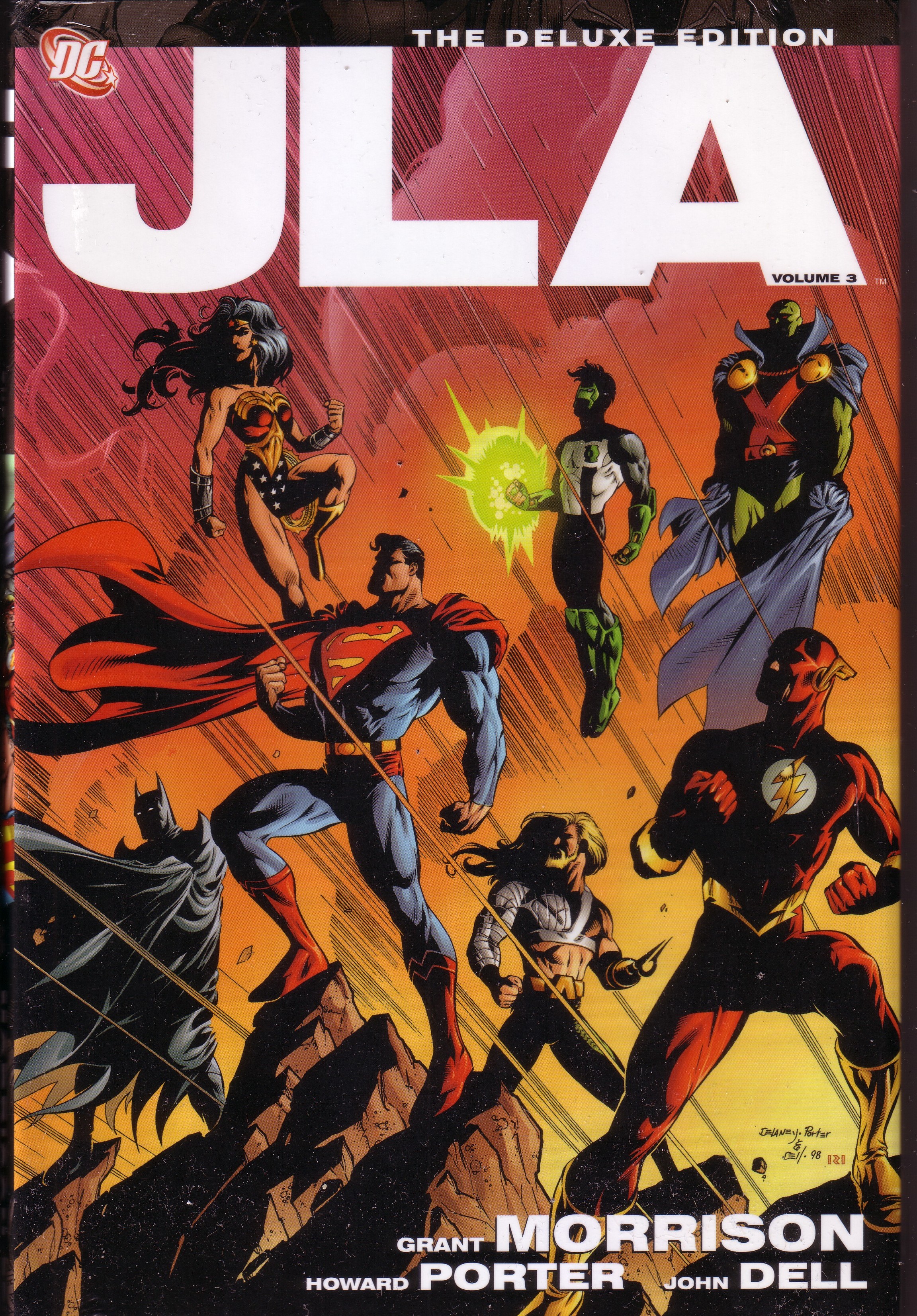 JLA Deluxe Volume 3 HC VF/NM (rep. 22-26, 28-31, 1,000,000) Morrison ...