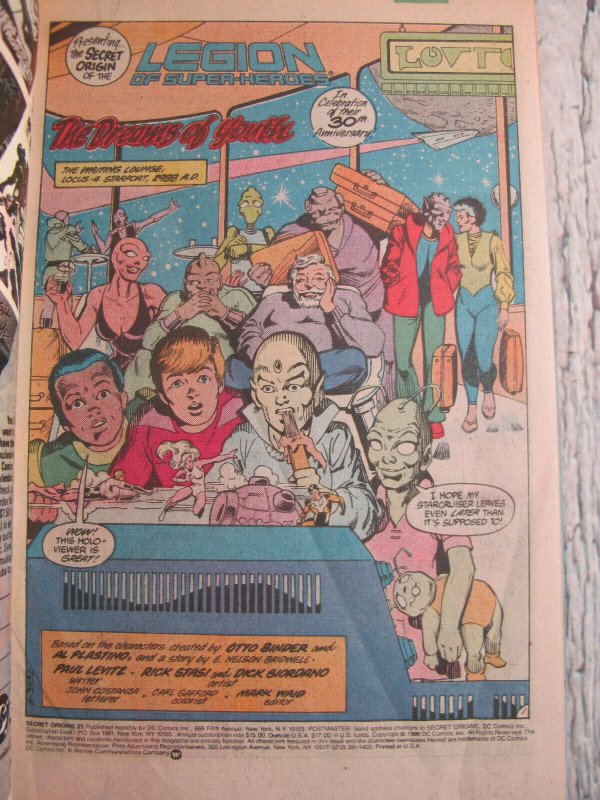 Secret Origins Legion and The Atom 25 DC Comic 1988 Copper Age VF ...