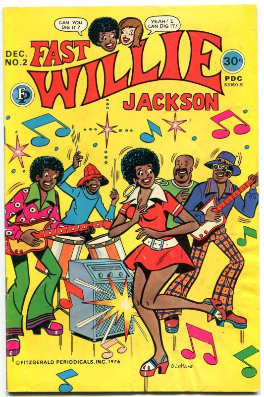 Fast Willie Jackson #2 1976- African American Archie type series VG ...