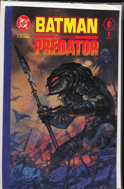 Batman versus Predator [Regular] #1 Predator Cover (1991) Batman ...