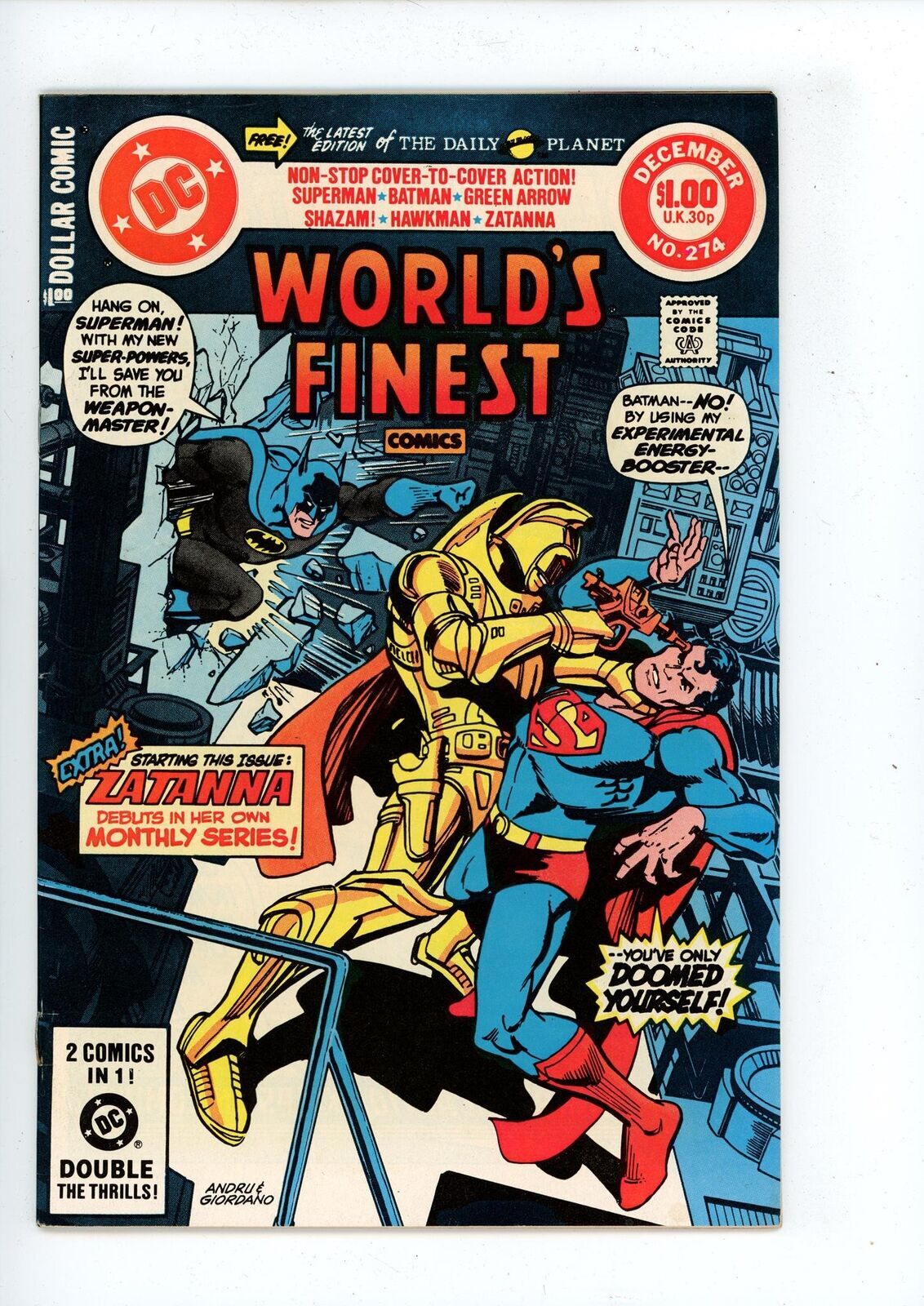 World's Finest Comics #274 (1981) Superman and Batman DC Comics | Comic ...
