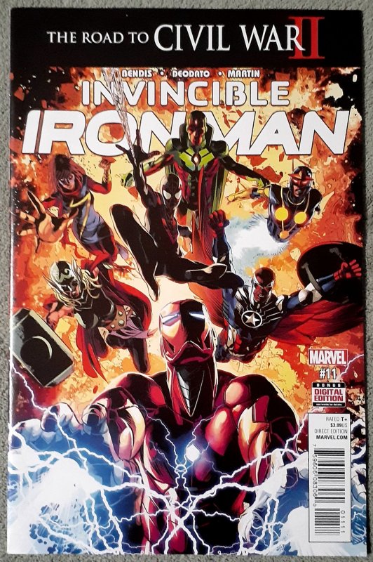 Invincible Iron Man #11 (2016) CIVIL WAR Avengers Thor Marvel Vision ...
