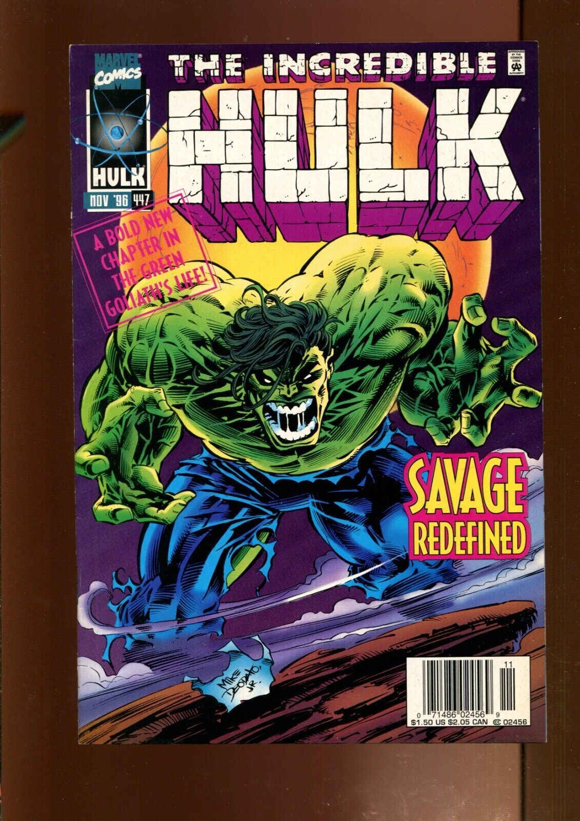 Incredible Hulk #447 - Mike Deodato Jr. Cover Art. Newsstand Edition ...