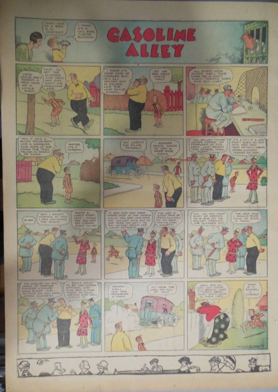 Gasoline Alley Sunday Page by Frank King from 1929 Full Page ! 15 x 22 ...