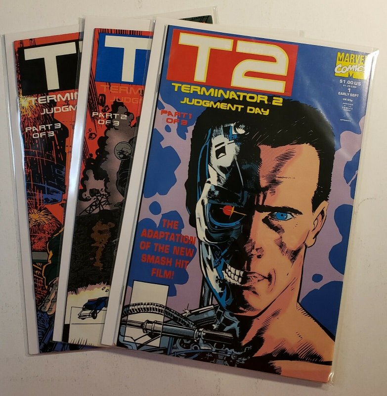 Terminator 2 Judgement DAY #1-3 Comic Adaptation Marvel Comics 1991 ...