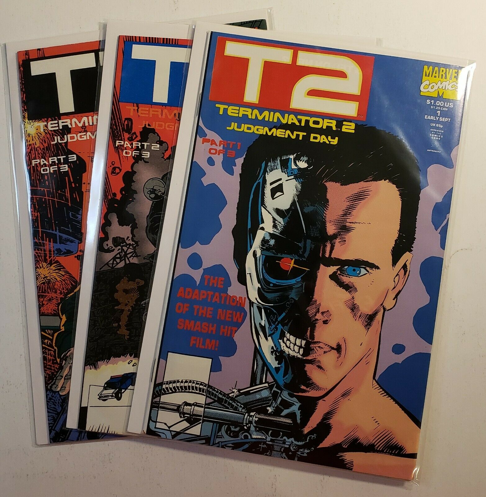 Terminator 2 Judgement DAY #1-3 Comic Adaptation Marvel Comics 1991 ...