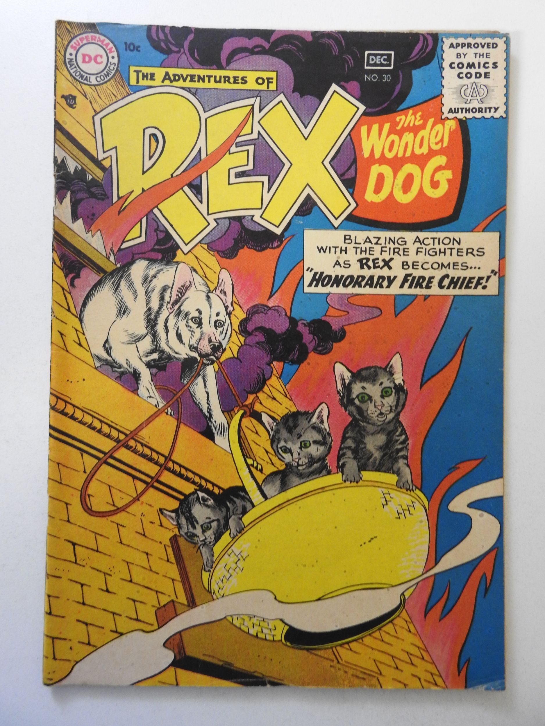The Adventures of Rex the Wonder Dog #30 (1956) VG+ Condition moisture ...