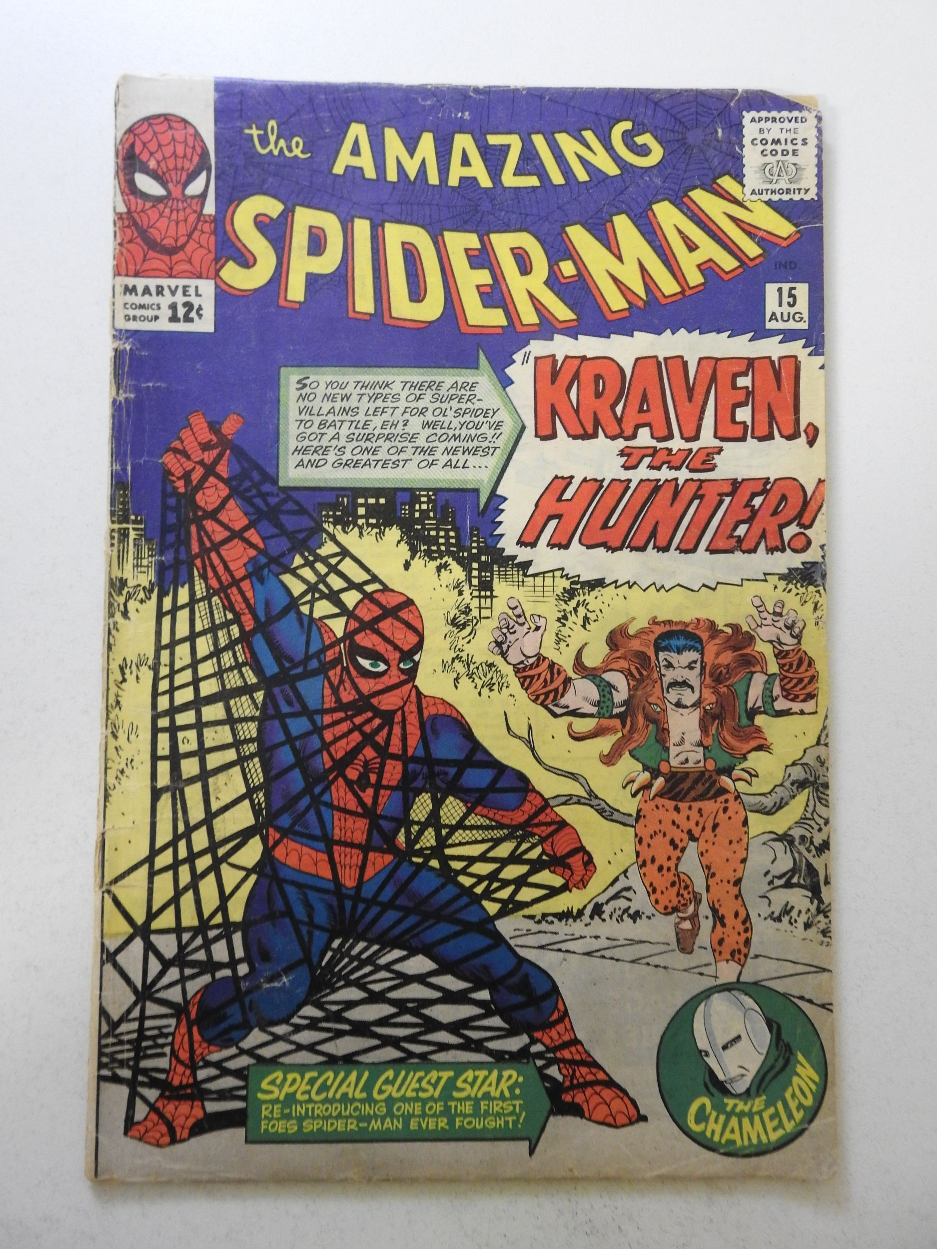 The Amazing Spider-Man #15 (1964) GD/VG Condition 1 in tear bc, ink fc ...