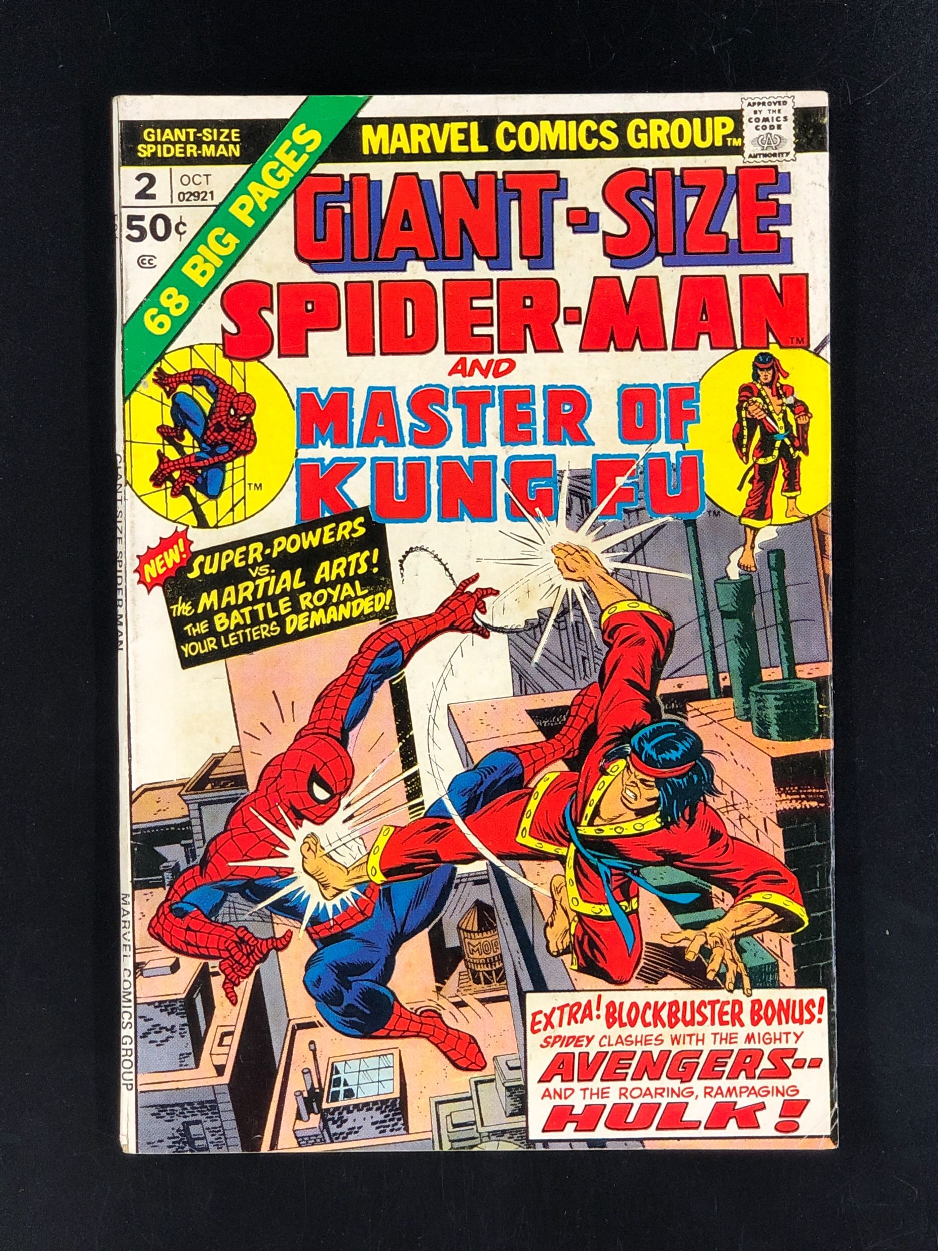 Giant-Size Spider-Man #2 (1974) VG/FN 1st Spider-Man/Shang-Chi Meeting ...