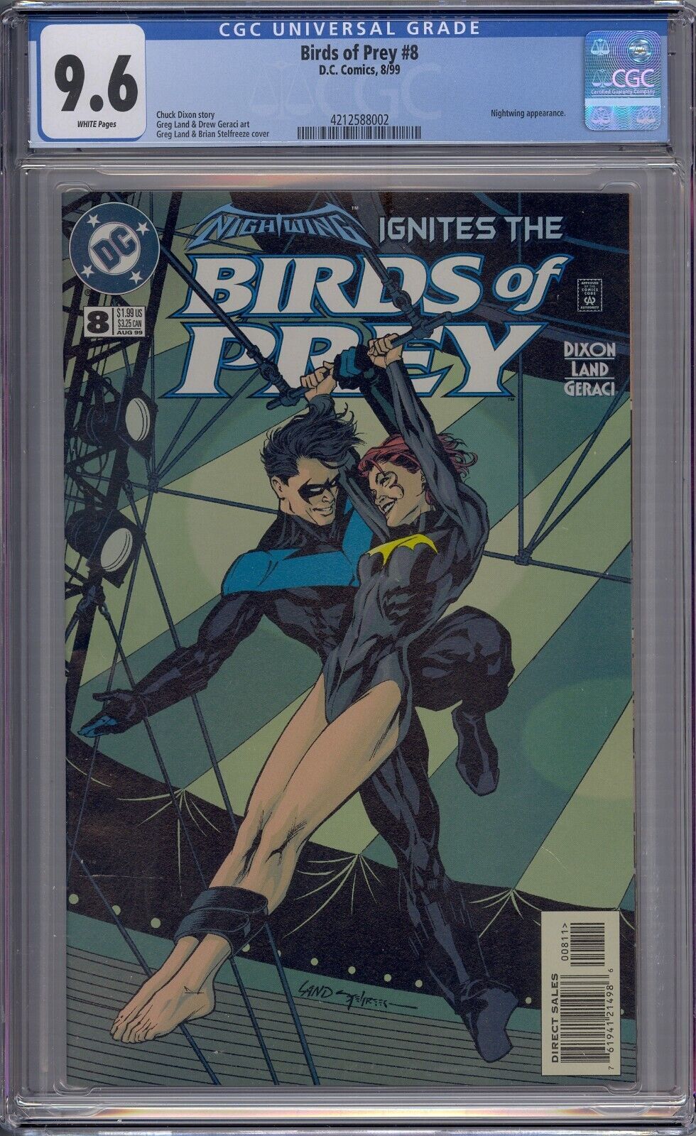 Birds of Prey #8 CGC 9.6 Nightwing Batgirl Greg Land | Comic Books ...