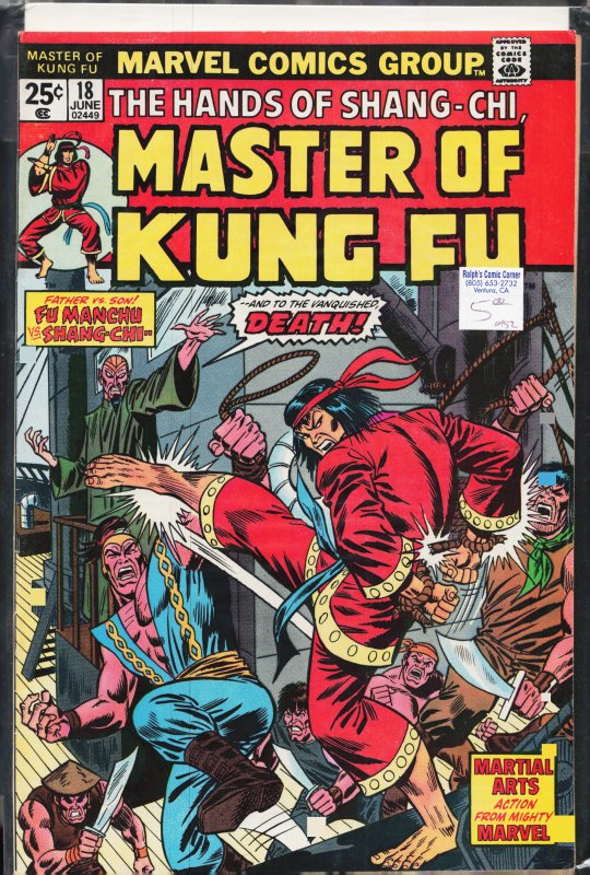 Master of Kung Fu #18 (1974) Master of Kung Fu / Shang-Chi | Comic ...