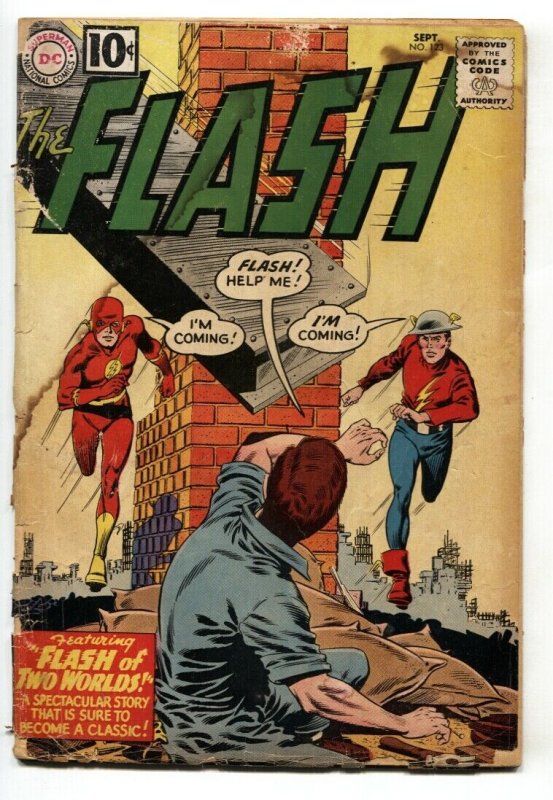 Flash #123 DC comic book 1967 First Earth II golden-age Flash Silver ...