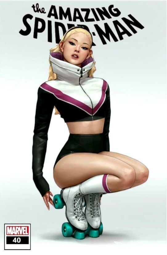 AMAZING SPIDER-MAN #40 WoW! HOT VARIANT JEEHYUNG LTD 3000 Gwen roller babe | Comic Books ...