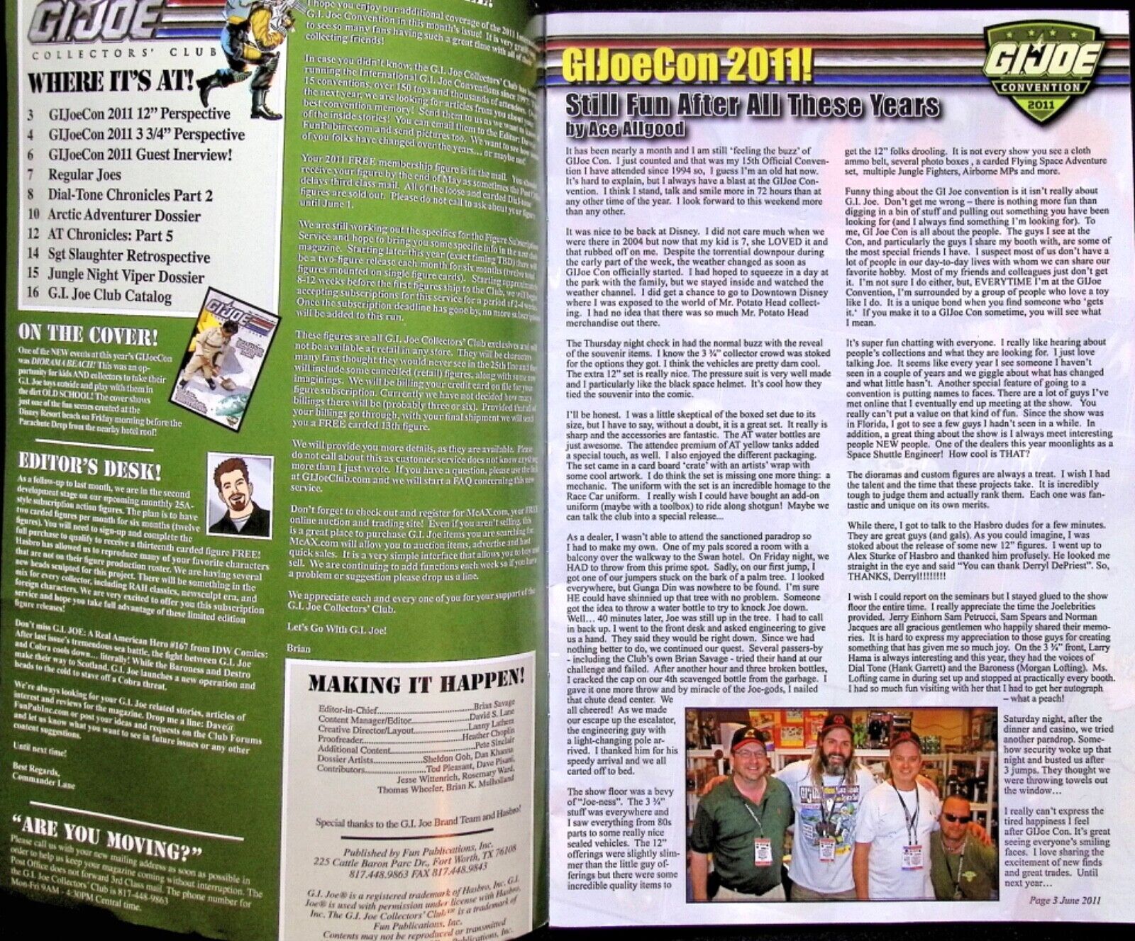 GI JOE COLLECTORS CLUB Magazine/Comic — June 2011 Issue Fun ...