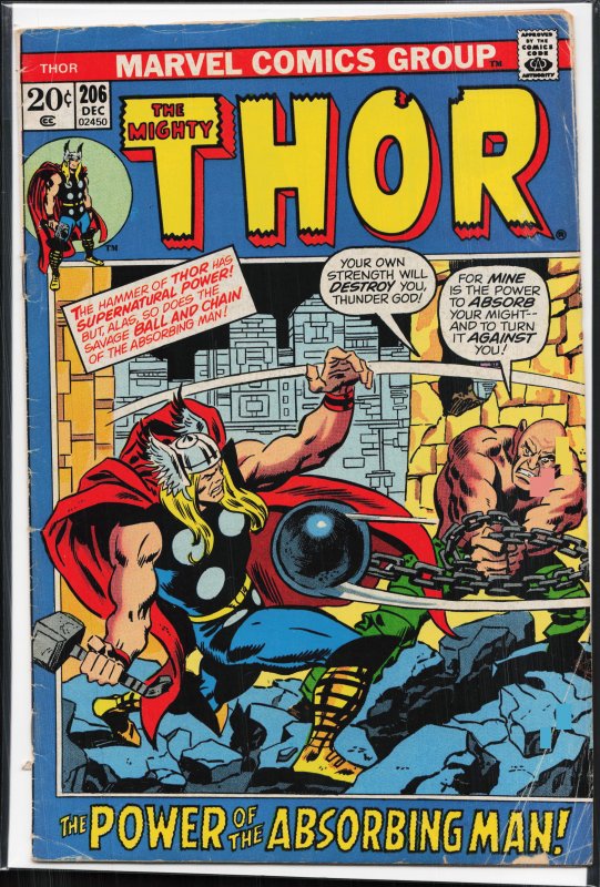 Thor #206 (1972) Thor | Comic Books - Bronze Age, Marvel, Thor, Fantasy ...