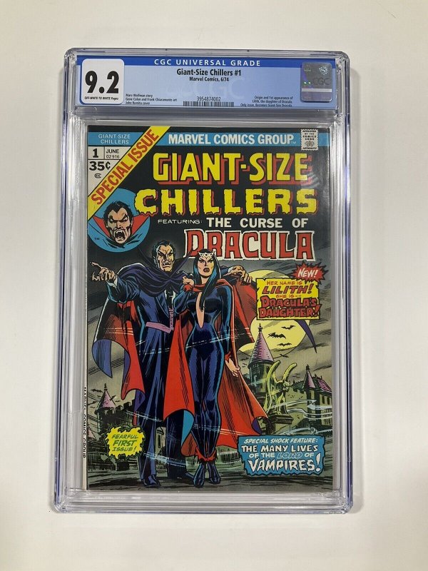 Giant-Size Chillers 1 CGC 9.2 OW/W Pages Marvel 1974 (002) | Comic ...
