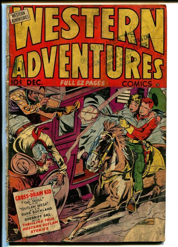Western Adventures #2 1948-Ace-Cross-Draw Kid-The Skull-Good Girl Art-G ...