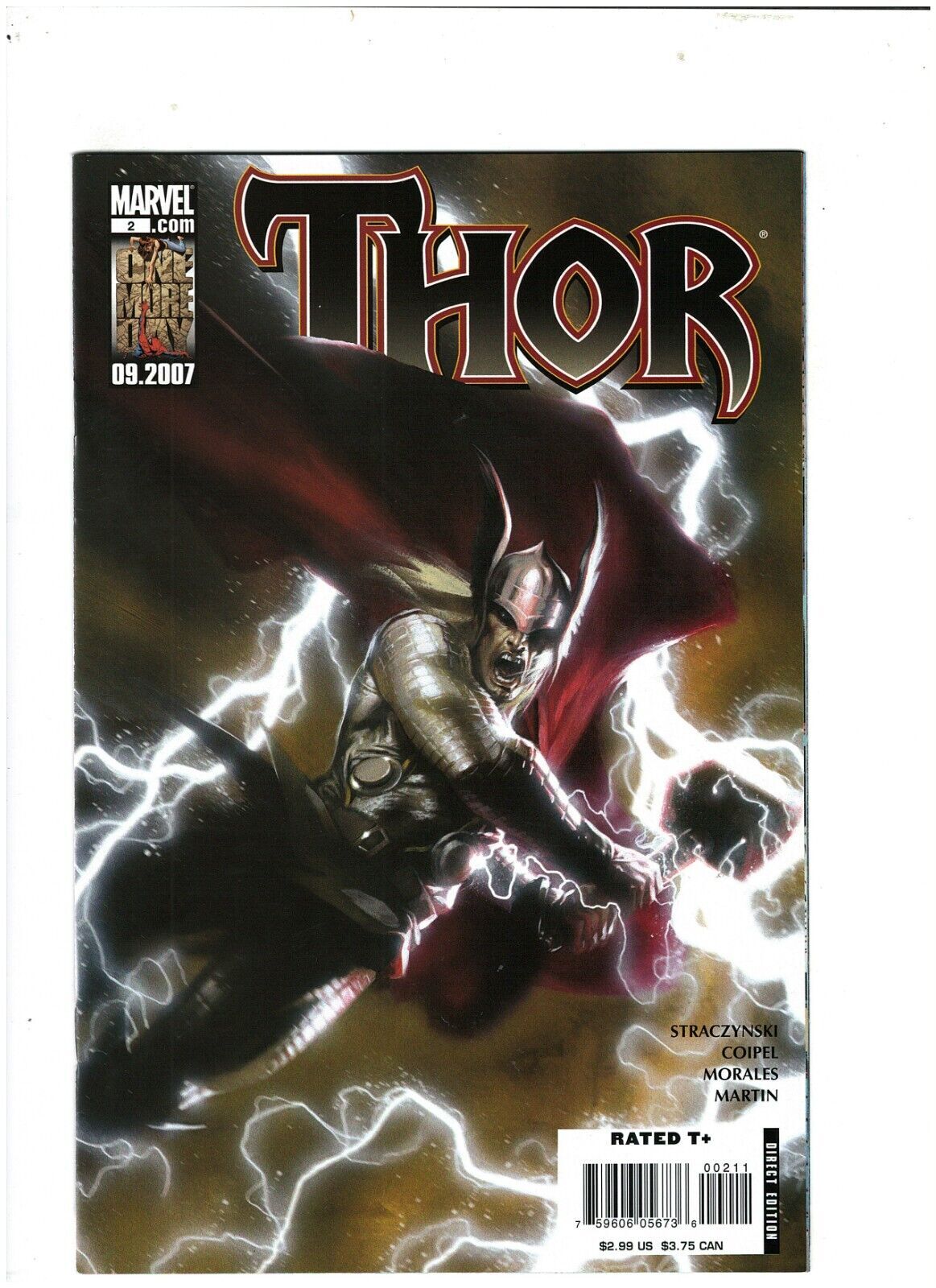 Thor #2 Marvel Comics 2007 Straczynski, Gabriele Dell'Otto Cover NM- 9. ...