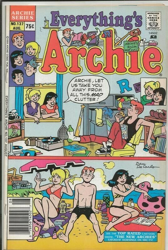 Everything's Archie #137 ORIGINAL Vintage 1988 Archie Comics GGA Double ...