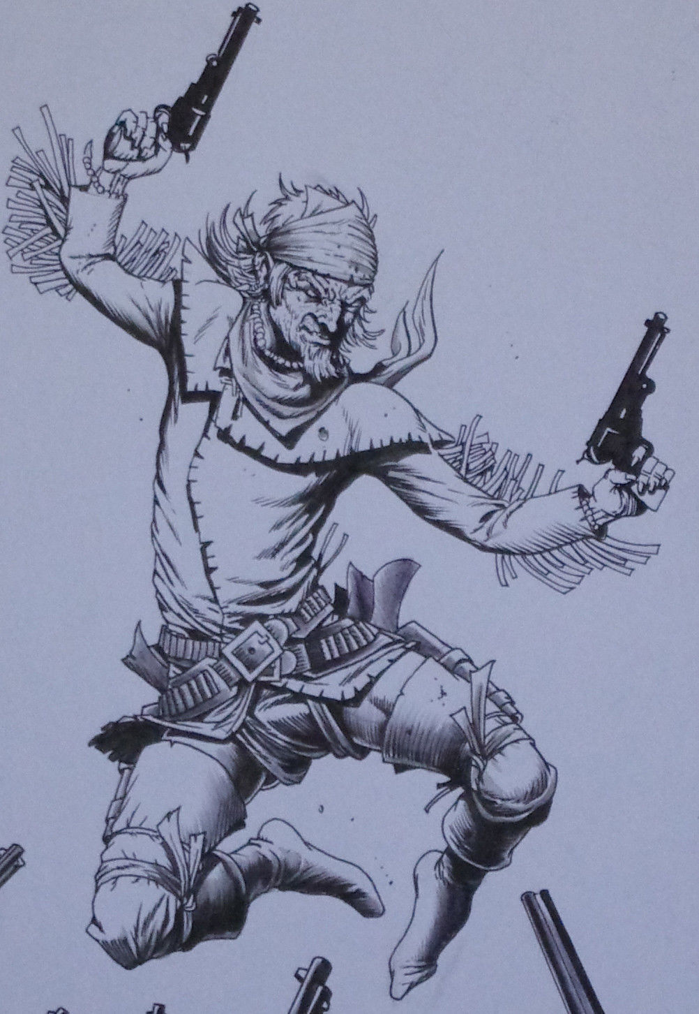 TIMOTHY TRUMAN original art, HAWKEN #5, Cover, All In, Guns Drawn ...