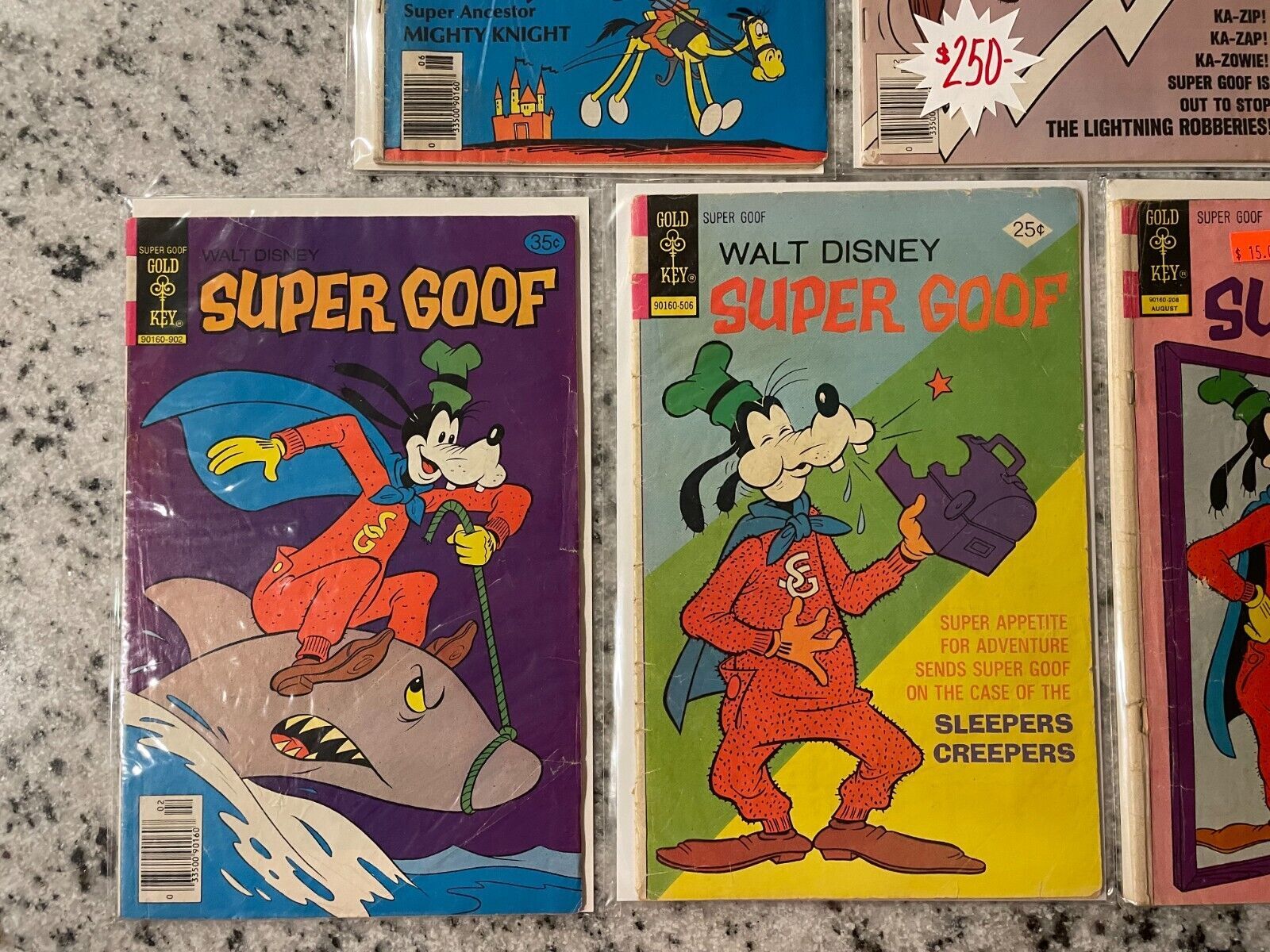 Lot Of 5 Super Goof Walt Disney Comic Books # 22 34 50 51 53 Mickey ...
