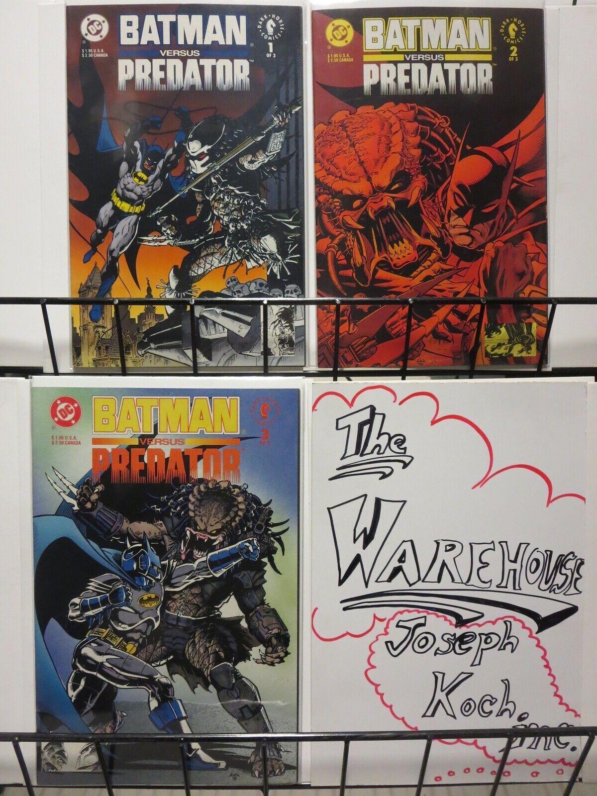 BATMAN VS PREDATOR (1991 DC/DH - 1.95 CVR ed) 1-3 Man Hunter VS Hunter ...