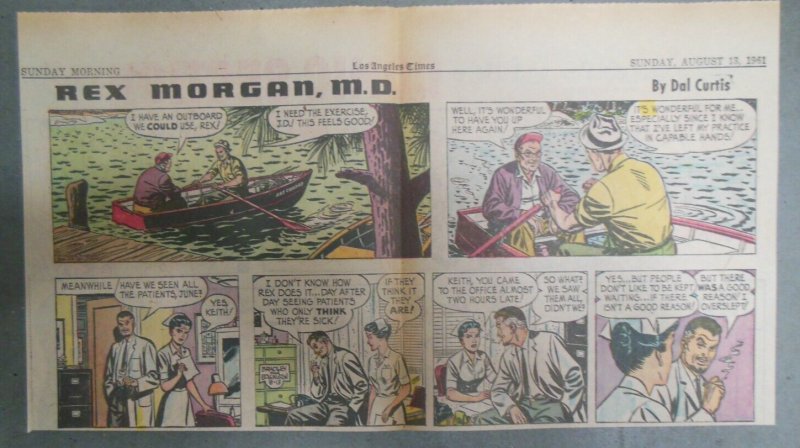 (14) Rex Morgan MD Sunday Pages by Bradley & Edgingston 1961 Thirds: 7. ...