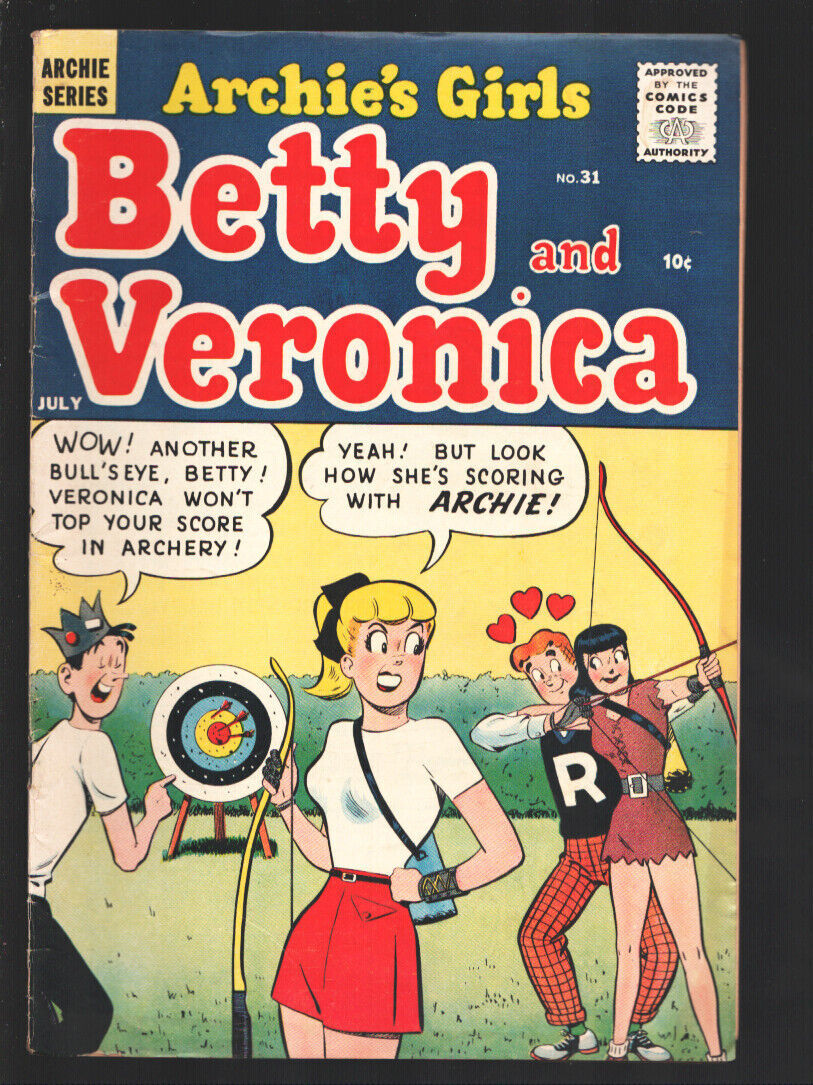 Archie's Girls Betty And Veronica 31 1957-Spicy Art-Archie cover-Fun ...