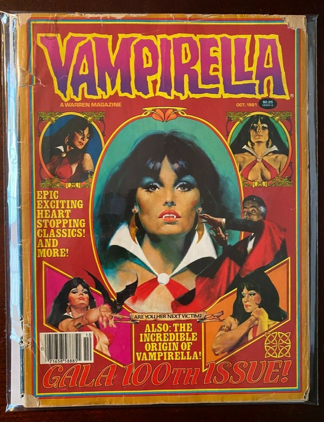 Vampirella 100 Magazine 3.0 cover detached Warren 1981 | Comic Books ...