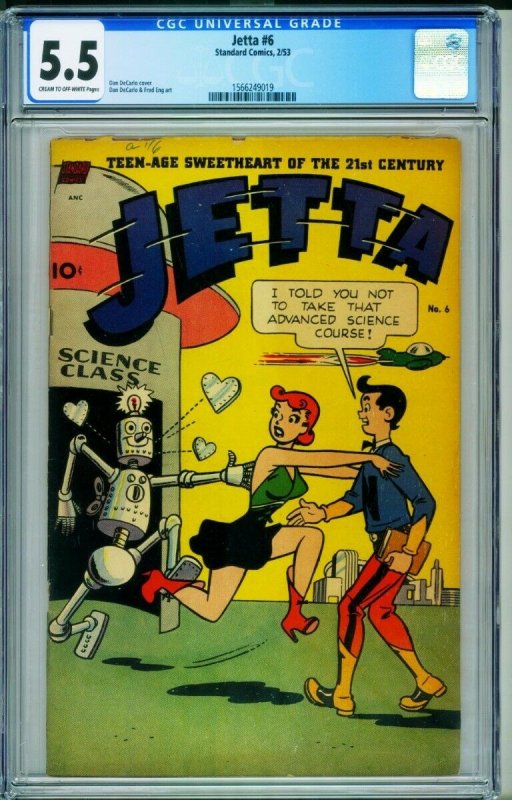Jetta of The 21st Century #6 CGC 5.5 GGA-Rare-Dan DeCarlo-1566249019 ...