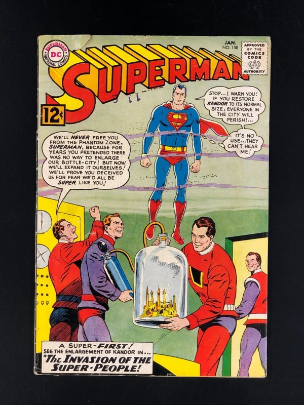 Superman #158 (1963) VG 1st appearance of Than-Ol | Comic Books ...