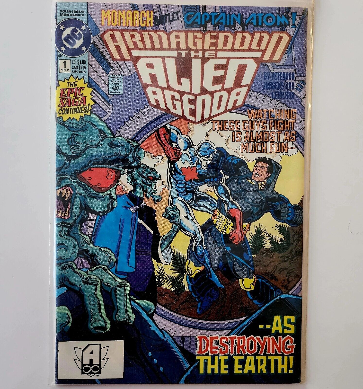 1991 DC Comics Armageddon The Alien Agenda #1 Comic Book Vintage Capt ...