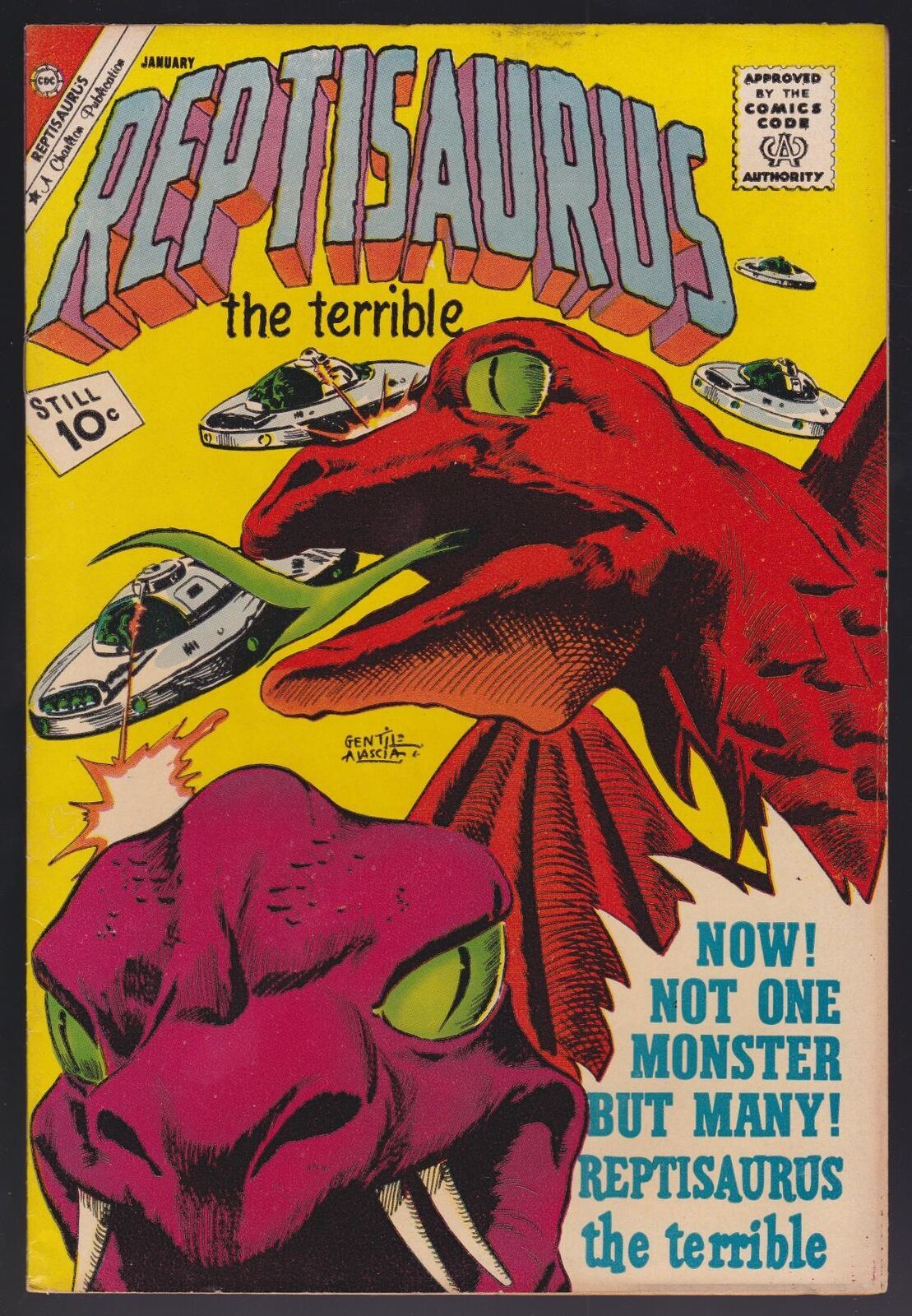 Reptisaurus #3 (Jan 1962) 5.5 FN- Charlton Kaiju Monster Comic | Comic ...