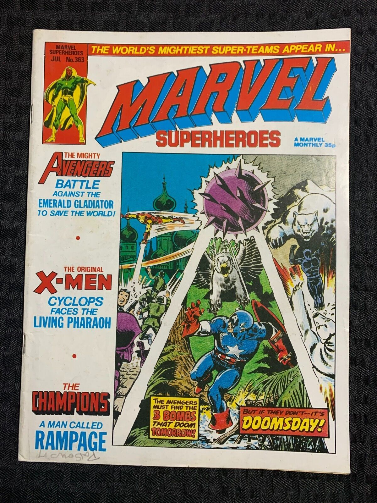 1980 MARVEL SUPERHEROES #363 Marvel UK Magazine VG+ 4.5 Avengers X-Men ...