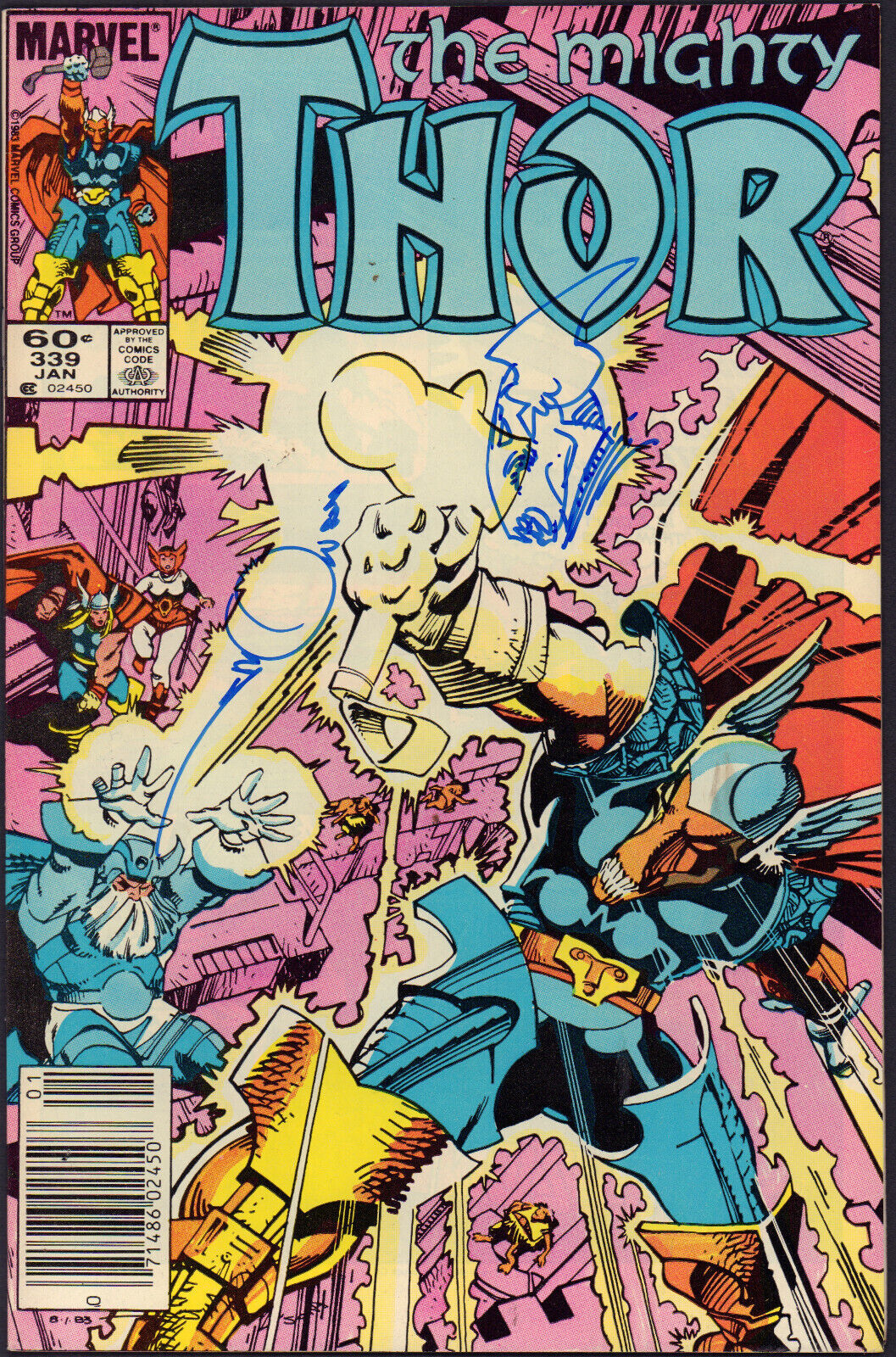 Thor #339 (NM) 1984 Signed & Beta Ray Bill Sketch art by Walt Simonson ...
