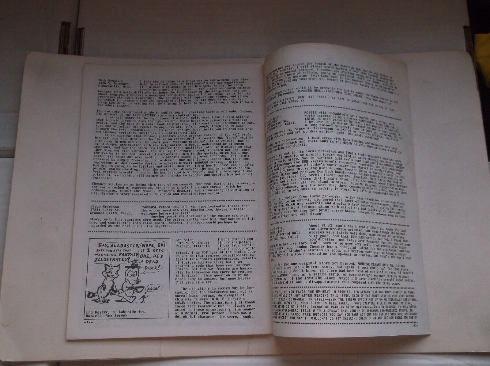 Bill Spicer: Fantasy Illustrated #3, Rare/HTF Fanzine, BOB Overstreet ...