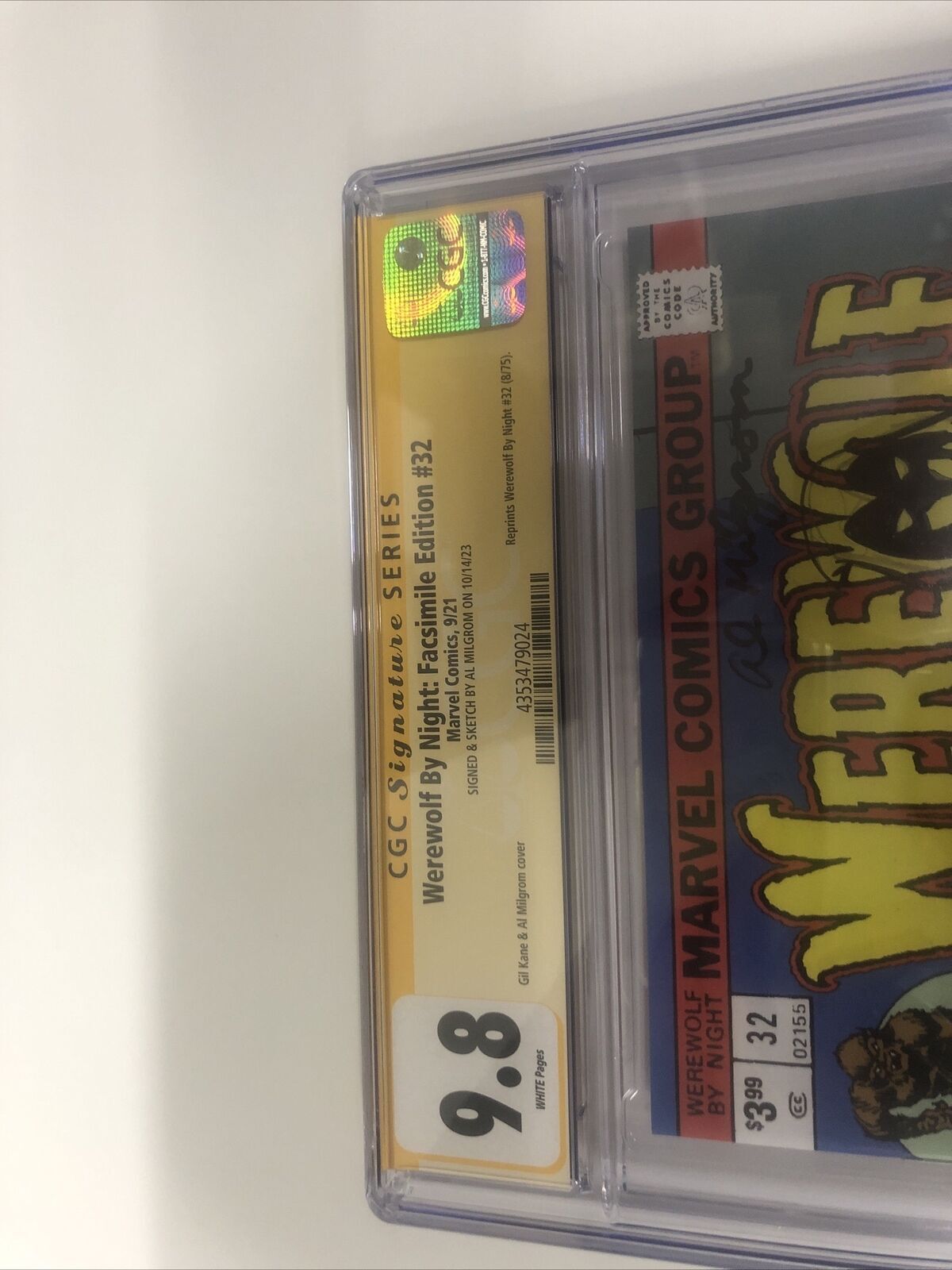 Werewolf By Night Facsimile Edition (2021) # 32 (CGC 9.8 SS) Signed Al ...