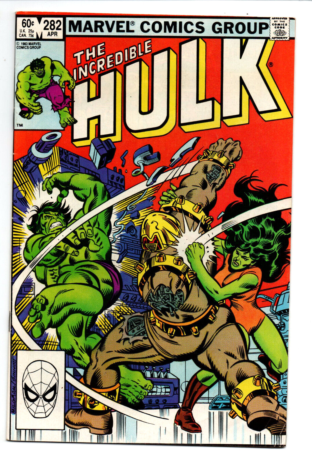 The Incredible Hulk #282 - 1st Hulk/She-Hulk Team Up - 1983 - FN/VF ...